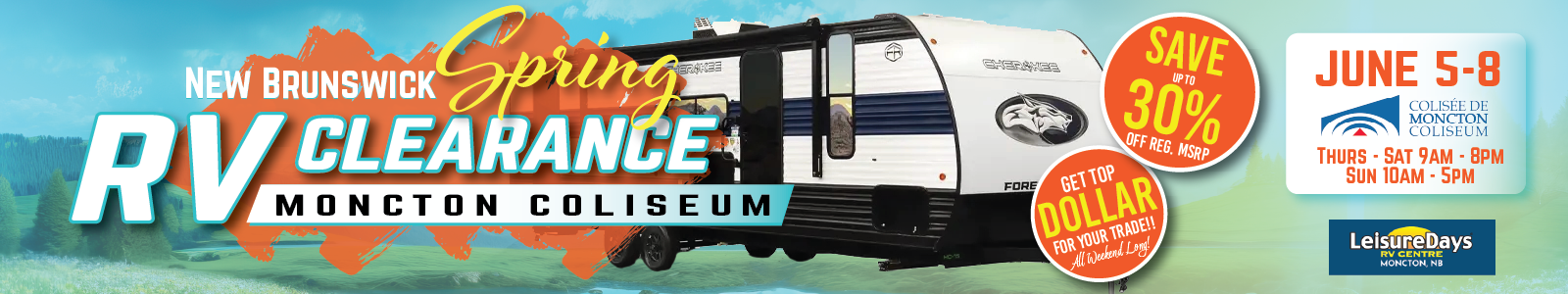 RV Dealer in Salisbury, NB | Leisure Days Moncton